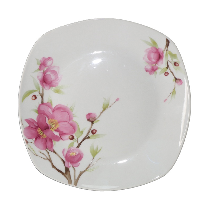 9 inch ceramic porcelain square soup plates