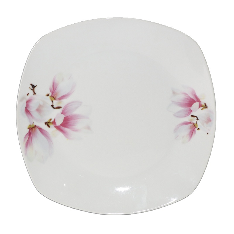 9 inch ceramic porcelain square soup plates