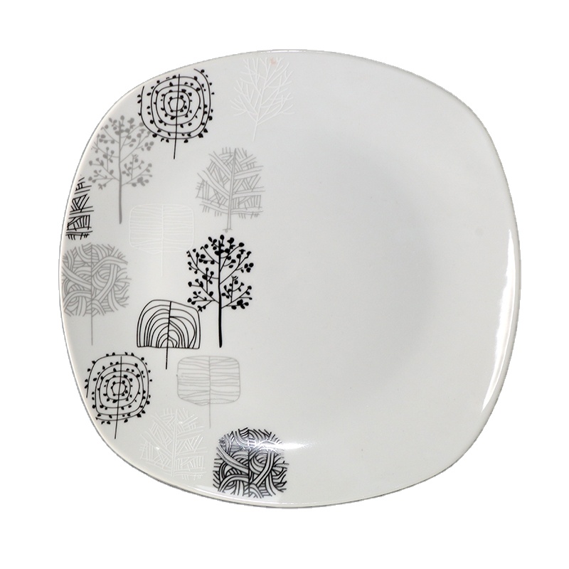 9 inch ceramic porcelain square soup plates