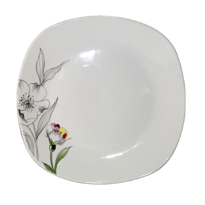 9 inch ceramic porcelain square soup plates