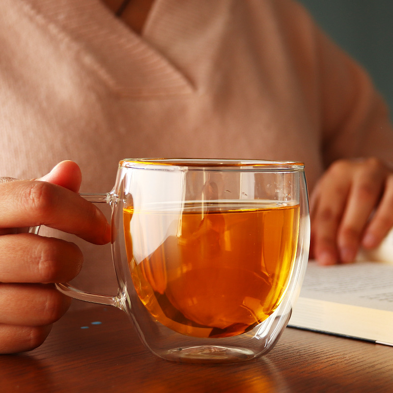 Cheap lead-free crystal coffee tea glass cup