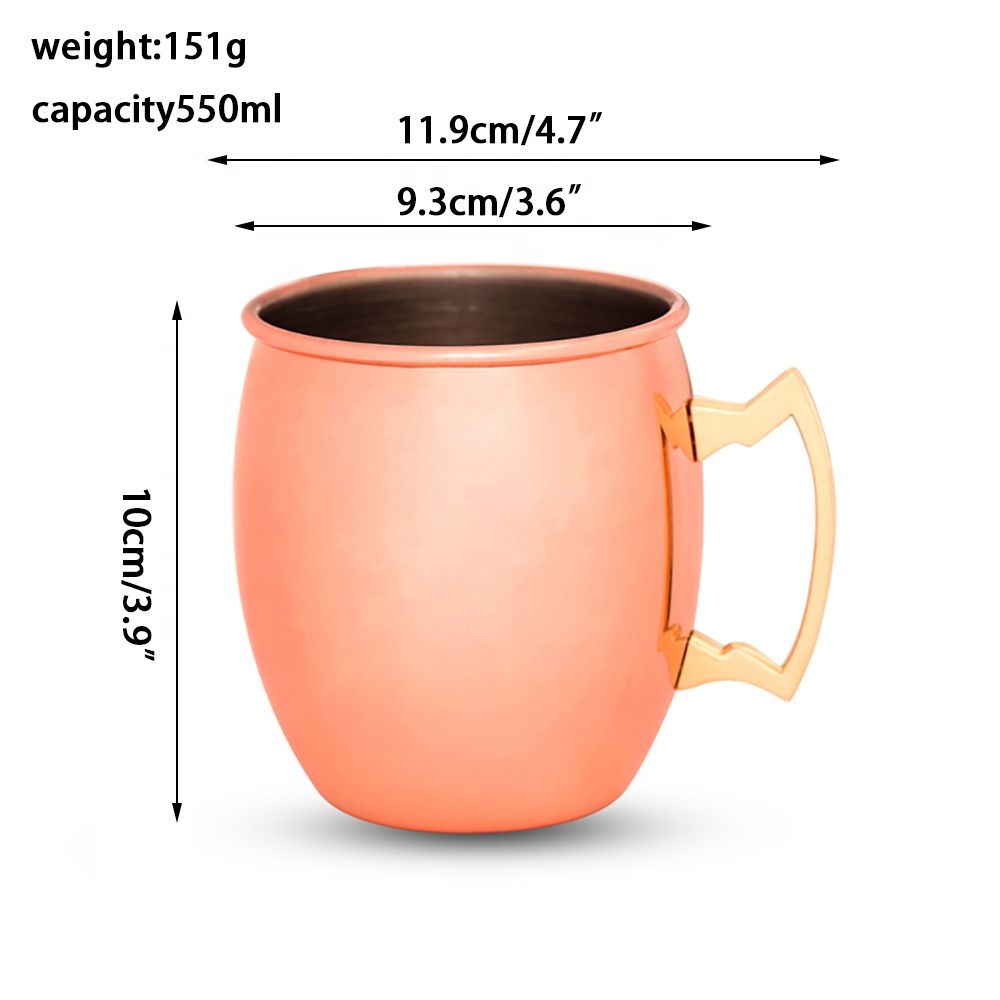 Copper mule stainless steel cocktail mug