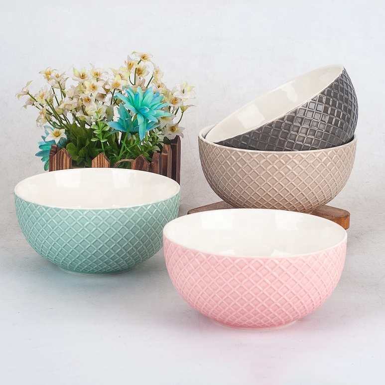 Food grade colorful matte ceramic bowl