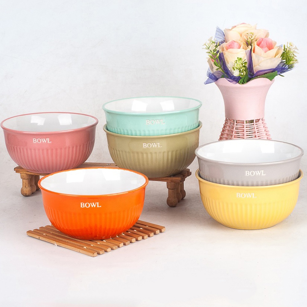 Food grade colorful matte ceramic bowl