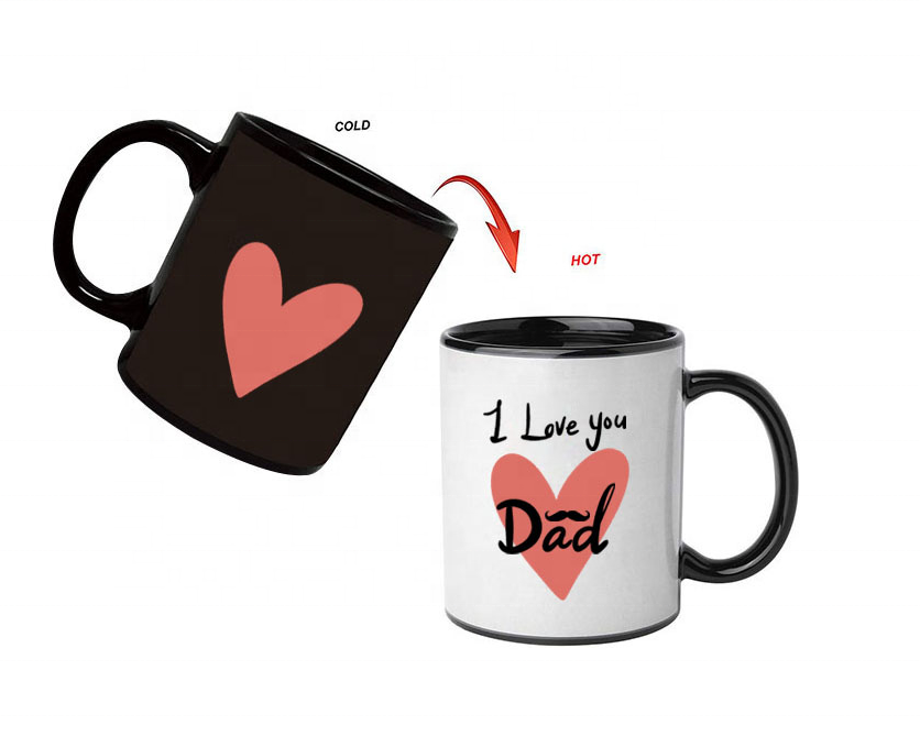 Hot water color changing magic mugs