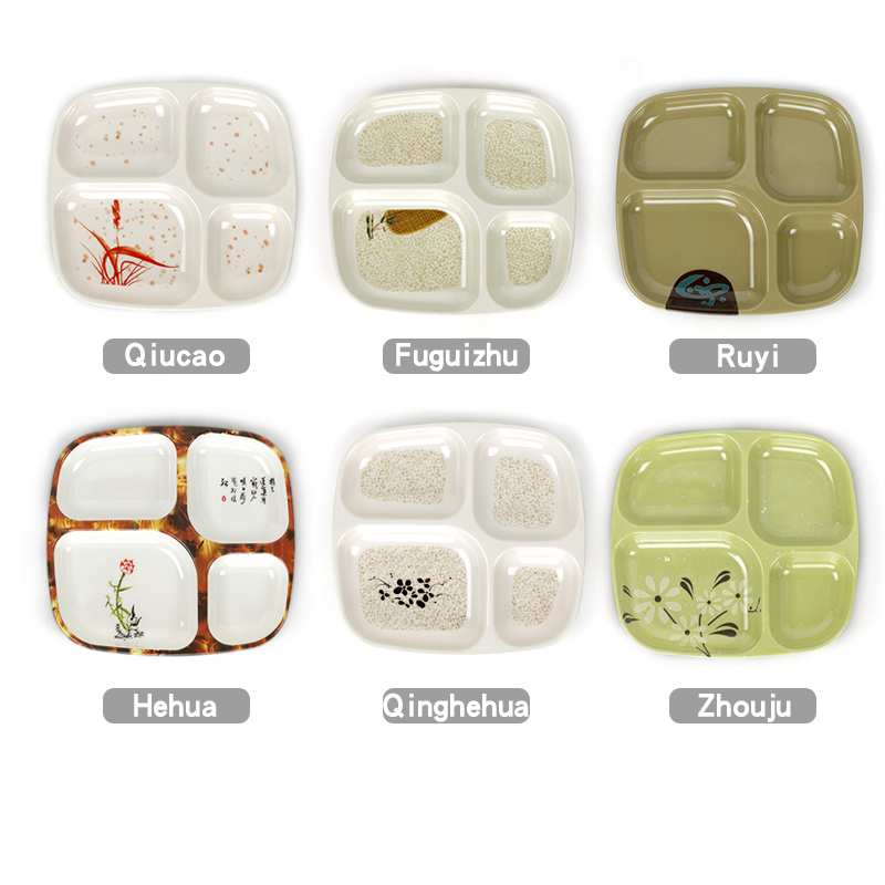 Commercial tableware porcelain melamine square plate