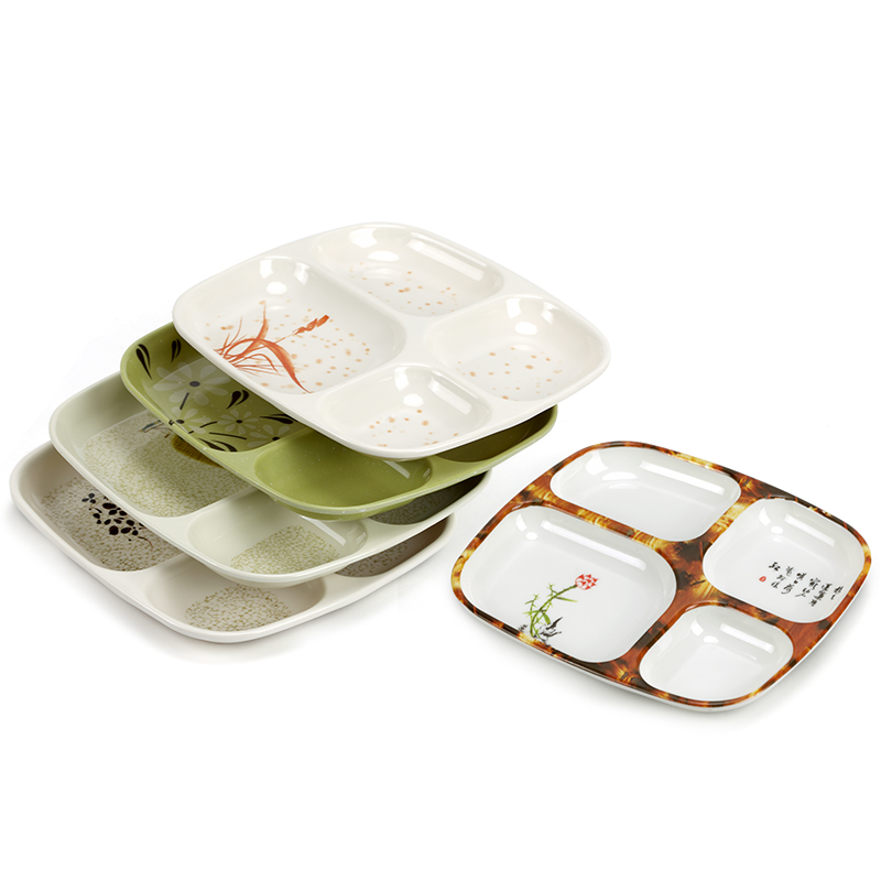 Commercial tableware porcelain melamine square plate