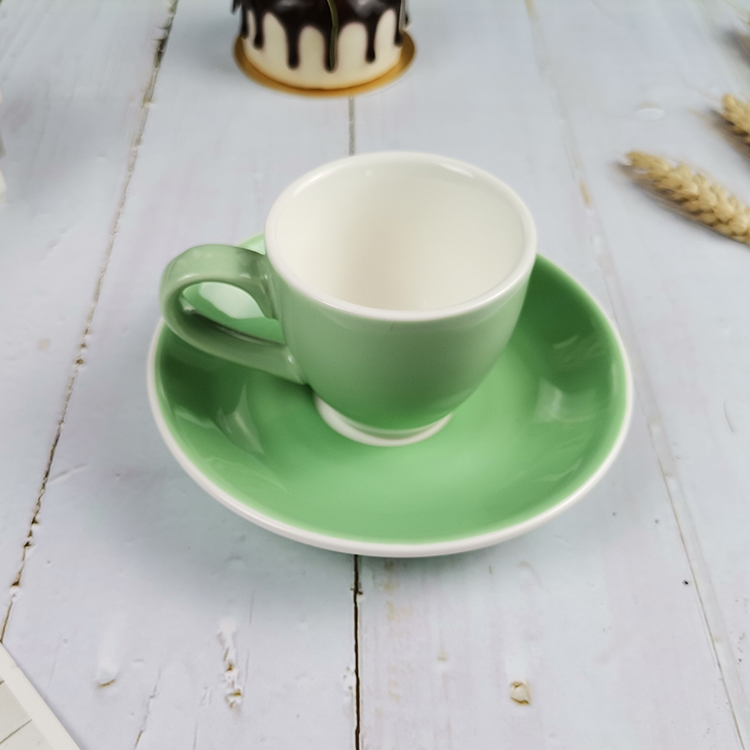 Custom colorful glazed coffee cup set