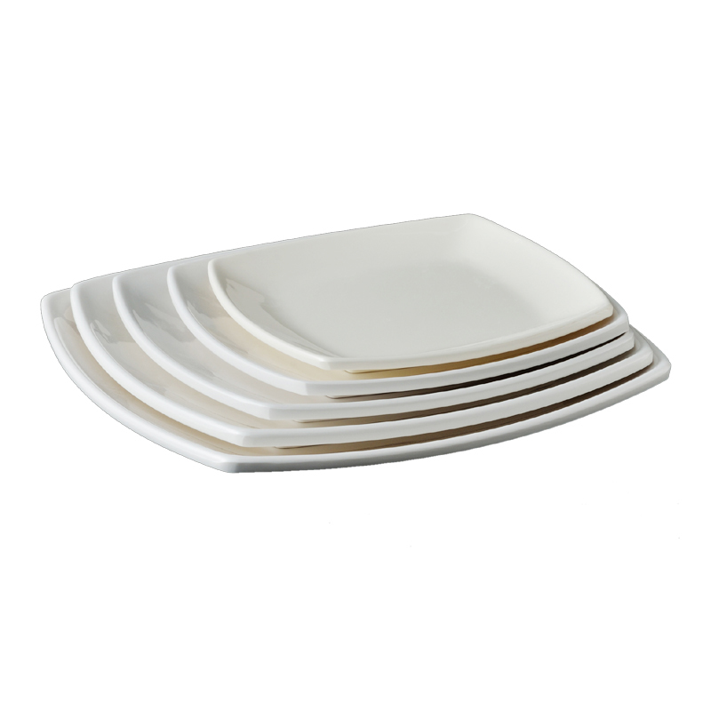 Restaurant food serving melamine square plate