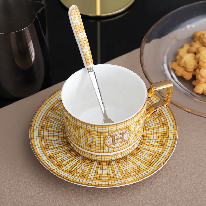 Restaurant luxury bone coffee cup set